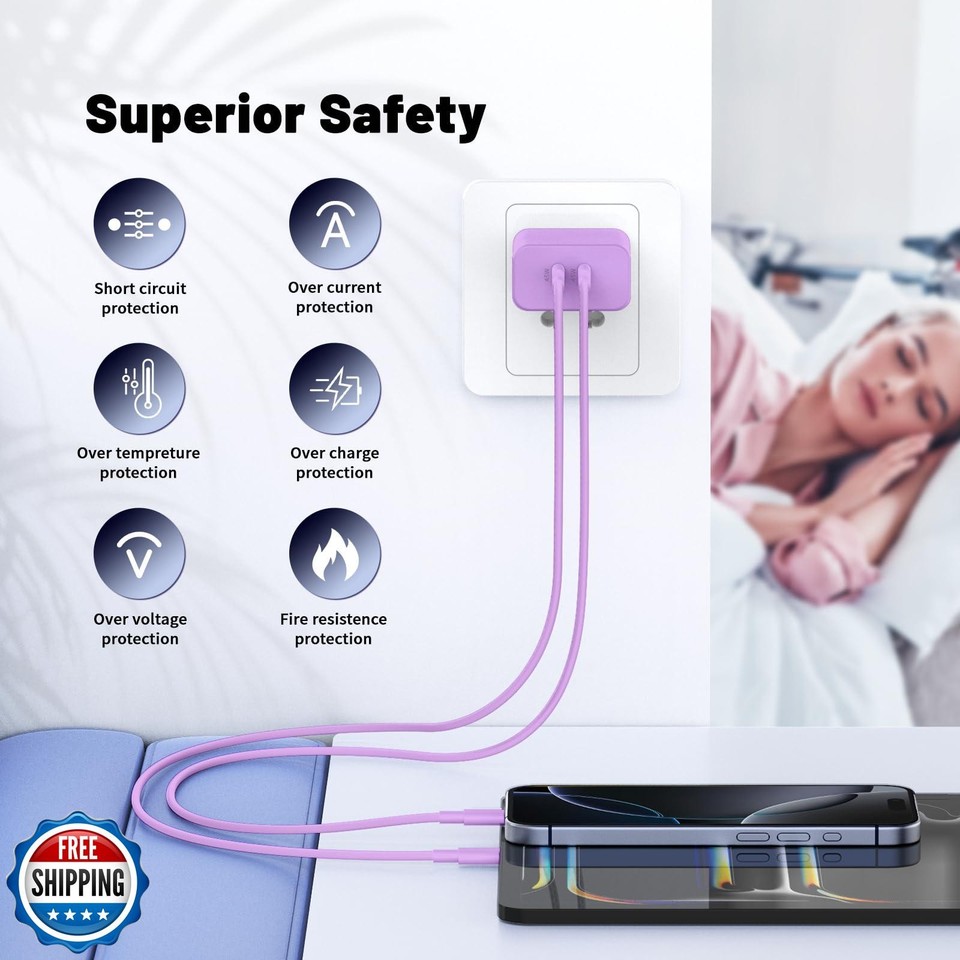 QZIIW Super Fast Samsung Charger Type C,45W Dual Port USB C Fast | eBay