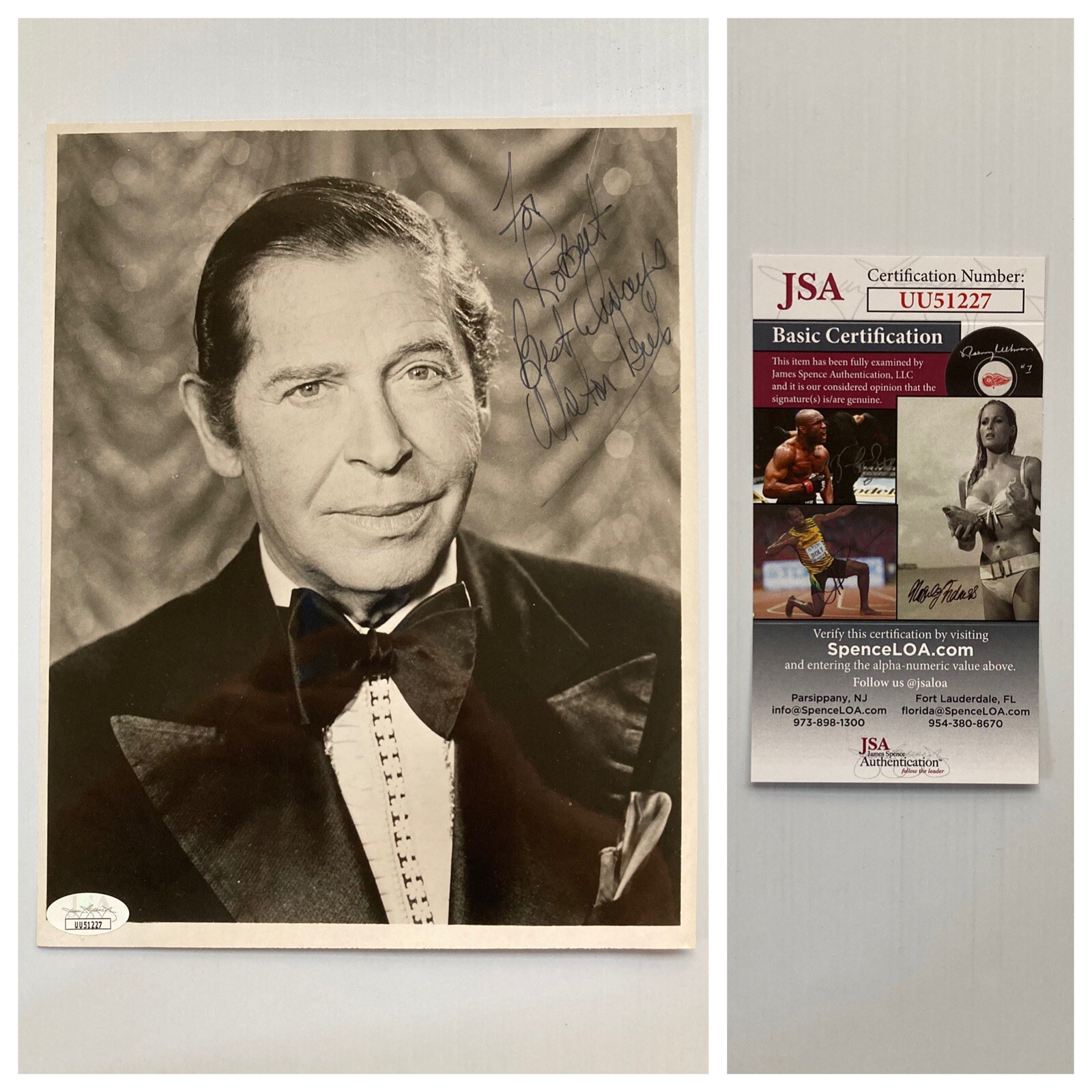 “Uncle Miltie” Milton Berle Signed Autograph 8x10 B&W Photo - JSA ...