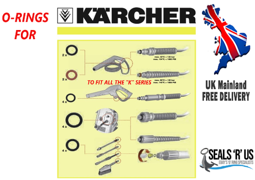 Karcher Pressure Washer O-Ring Kit Set. Fits All K Series K1 K2 K3 K4 ...
