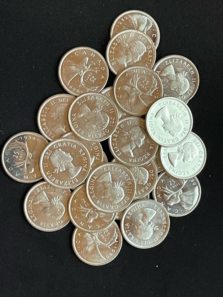 1959 Canadian Quarter - Silver - Rare year - Uncirculated | eBay