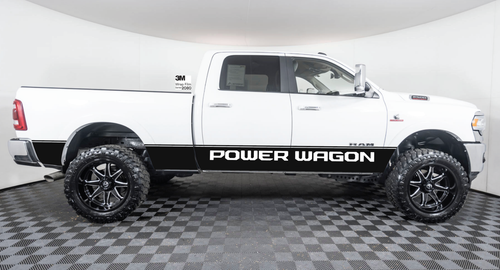 3M Power Wagon Dodge Ram Vinyl Decal Stripe Graphics Satin Black 2015 ...