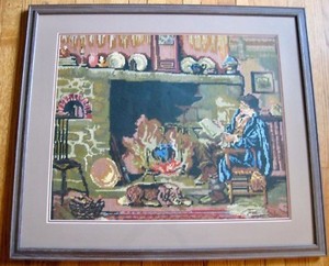 William H. Lippincott SOLID COMFORT 1960s Textile Needlepoint Canvas ...