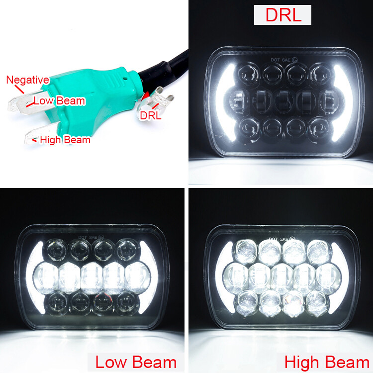 For Chevrolet Astro Express Cargo Van Pair 5X7" 7x6 LED Headlights High ...