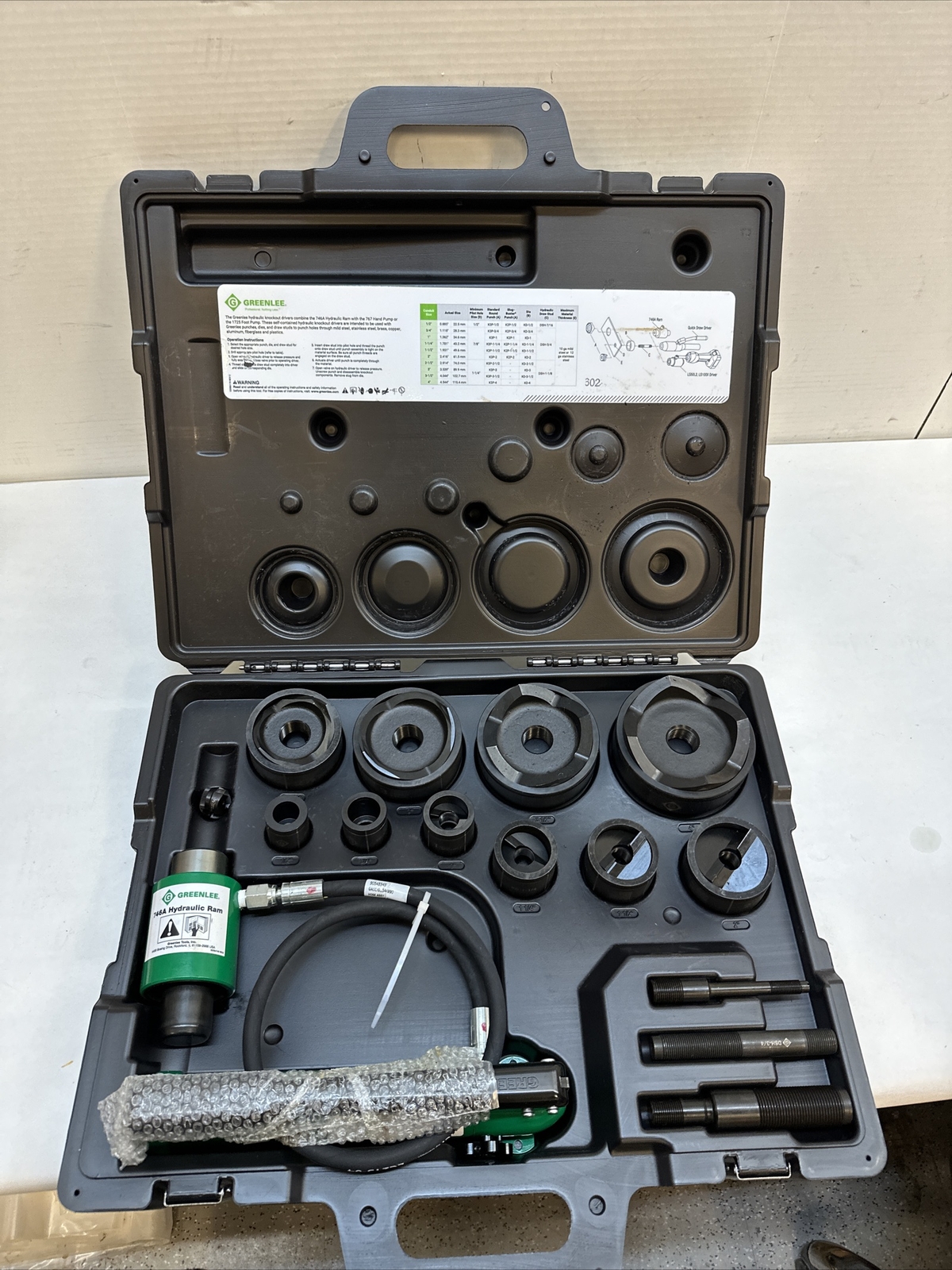 Greenlee 7310SB Hydraulic Driver Punch Set - 1/2"X4" for sale online | eBay