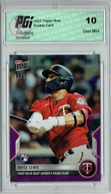 Royce Lewis 2022 Topps Now #173 Purple SP #21/25 Rookie Card PGI 10 | eBay