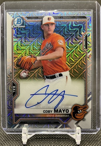 2021 Bowman COBY MAYO Chrome Mojo On-Card AUTOGRAPH! - Baltimore ...