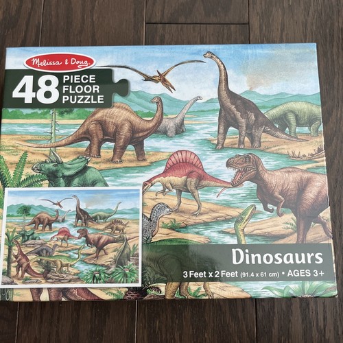 BRAND NEW Melissa & Doug 48 Piece Dinosaurs 3ftX2ft Floor Jigsaw Puzzle ...