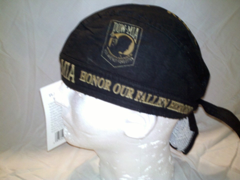 LINED FITTED Ties Bandana Havadanna POW MIA Never Forget HONOR OUR ...