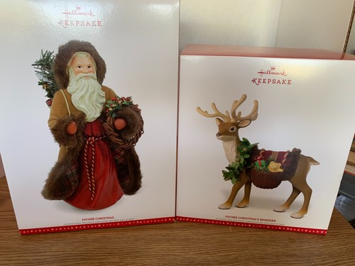Hallmark Keepsake 2016 Father Christmas & Reindeer Tabletop Decoration ...