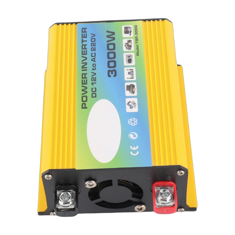 Yellow EU Plug 220V Peaks Power 3000W Modified Sine Wave Inverter High ...