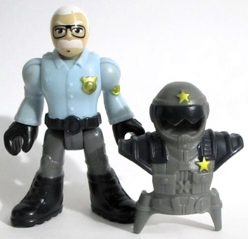 Imaginext Blue Suit Gotham Police Commissioner Gordon W/ Riot Armor ...