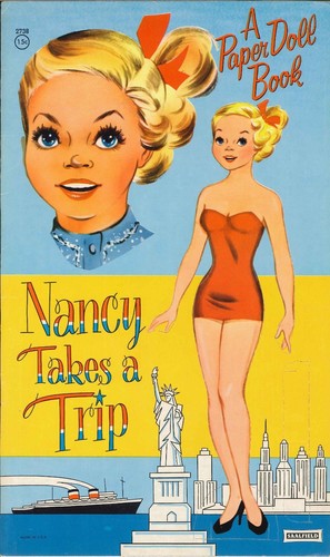 VNTG 1960S NANCY TRIP PAPER DOLL LASER REPRODUCTIN~Org SZ UNCT FREE S&H ...