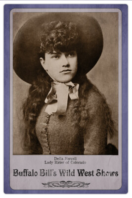 DELLA FERRELL Trick Rider Wild West Shows Legend Vintage Photo Cabinet ...