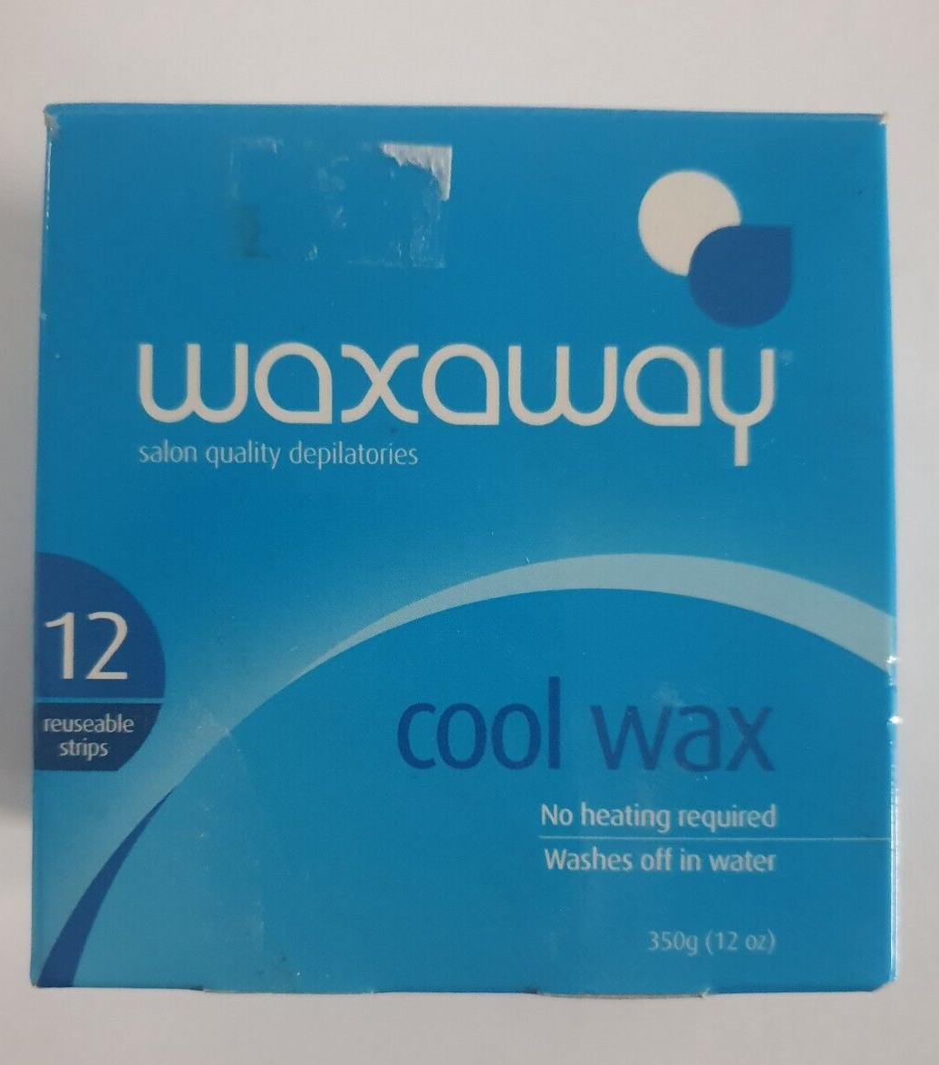 Waxaway Salon Wax Cool Wax 350gm with 12 reasuable strips - Washes off ...