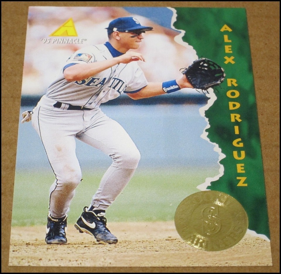 1995 Pinnacle Alex Rodriguez Rookie Baseball Card #132 Seattle Mariners ...