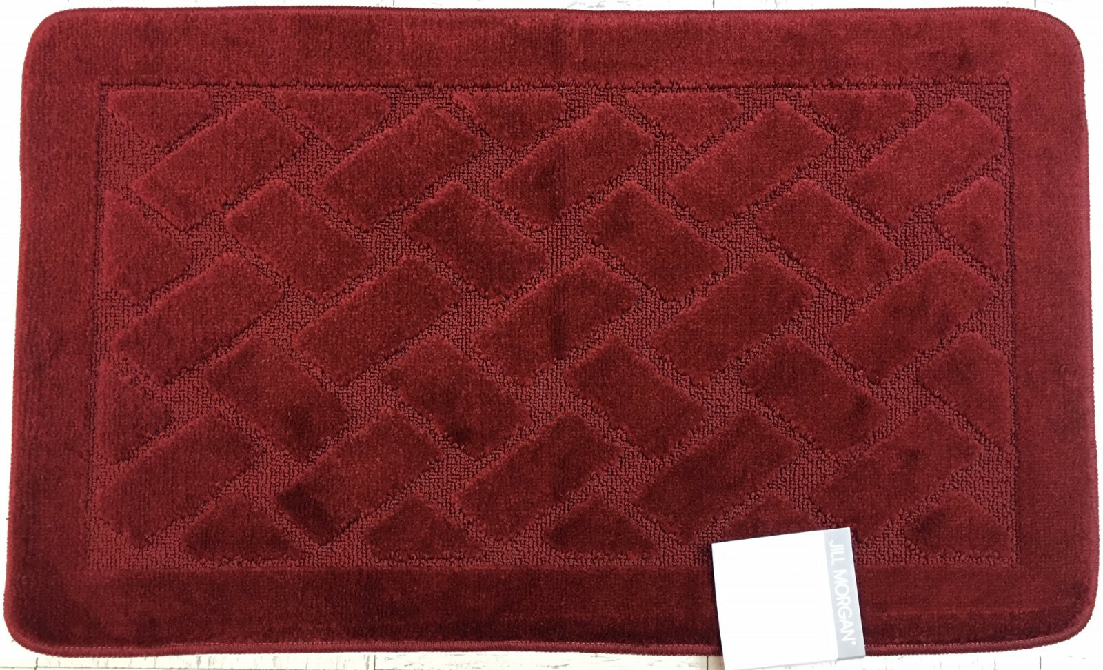 Basketweave Sculptured Bathroom Rug with Non Skid Back | eBay