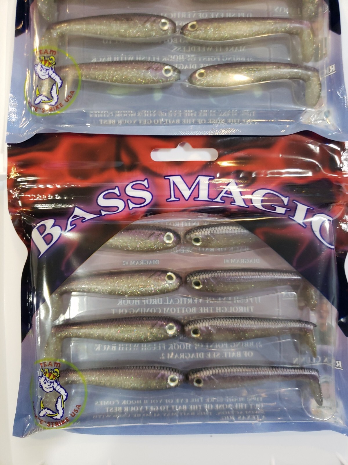 () LUCK "E" STRIKE BASS MAGIC 2.5" SWIMBAIT BM25-4-8 NATURAL SHAD (88 ...