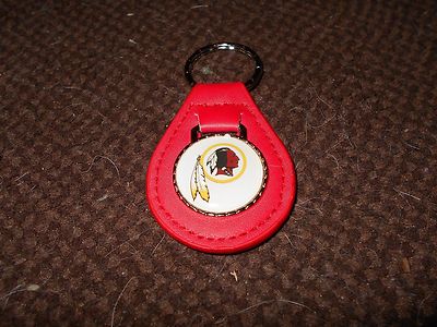 WASHINGTON REDSKINS INDIAN CHIEF HEAD VINTAGE LOGO KEYCHAIN KEYRING RED ...