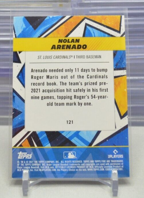 Nolan Arenado 2021 Topps Fire Gold Minted #121 4-C | eBay