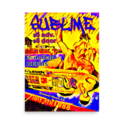 SUBLIME Concert Poster - LIMITED EDITION - (only 100) - 18” x 24” | eBay