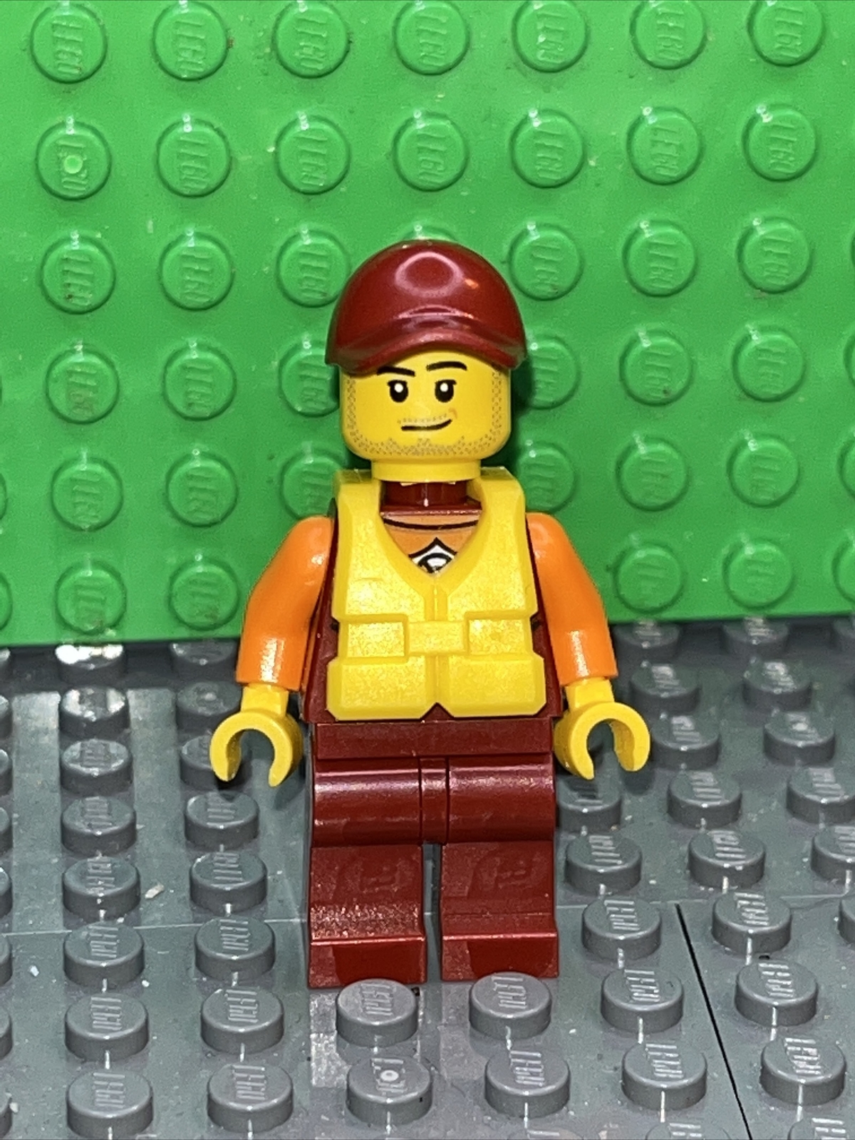 Lego Minifigure CTY0810 Coast Guard Smirk Life Jacket 60163. | eBay