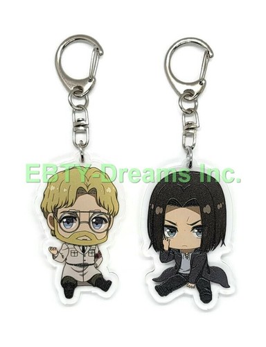 Set of 2 Attack On Titan Acrylic Keychain Levi Ackerman Zeke, Eren ...