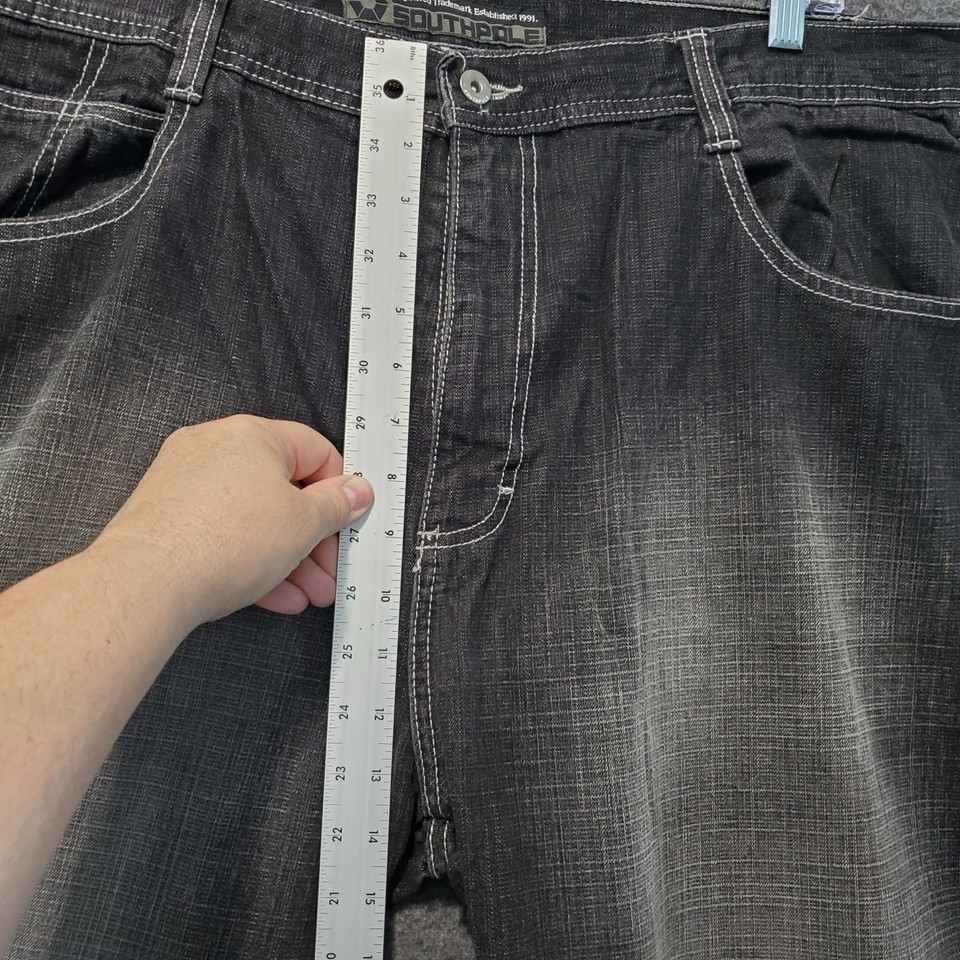 Southpole Jeans Mens Size 42x34 Black 4180 Wide Leg Y2K Baggy Skater ...