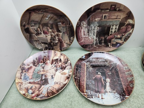 A Christmas Carol Plate's Complete Set 1-4 Department 56 Limited 1991 ...