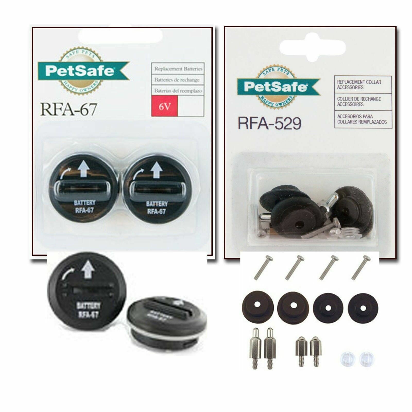 PetSafe RFA 529 Kit & 2 High RFA 67D Battery Kit For Pets Wireless Pet ...