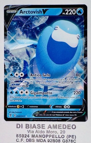 Pokemon Arctovish V 048/203 Kites Eteree Italien Nouvelle NM/Mint | eBay