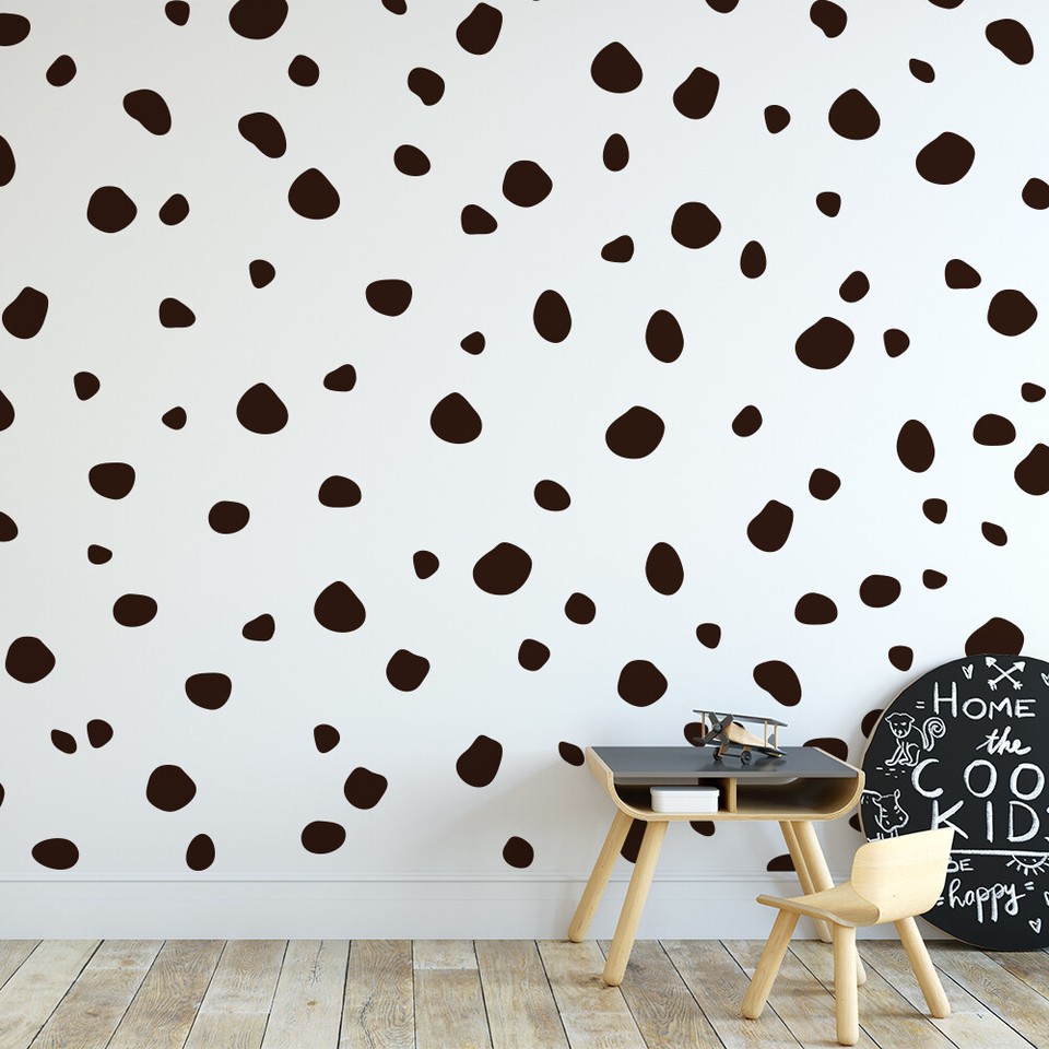 100 Dalmation Spots Wall Sticker Pack Irregular Dalmatian Dots Vinyl ...