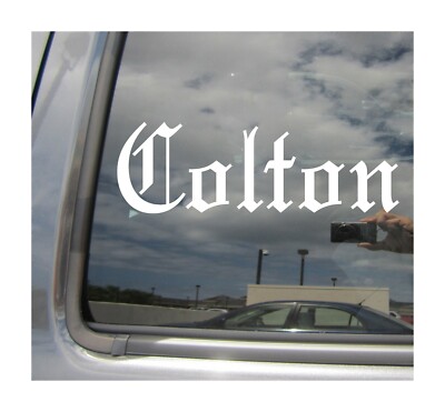 Colton - Old English California Car Vinyl Decal Window Sticker 18162 | eBay
