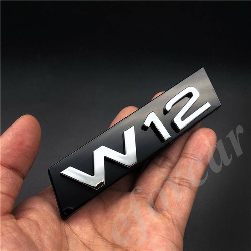 ABS W12 Car Front Grille Emblem Badge Decal Stickers V8 V6 A S RS ...