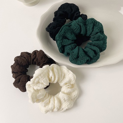 Fluffy Pleated Large Intestine Hair Tie High Ponytail Elastic Big Hair ...