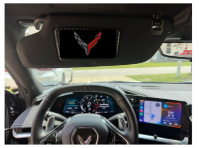 C8 Corvette Sun Visor Warning Label Covers for 2023 (70th Anniversary ...