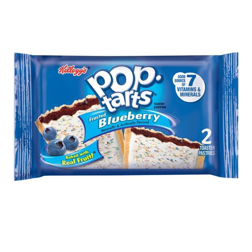Full Box 6x Pack Kellogg's Pop Tarts Frosted Blueberry Toaster Pastries ...