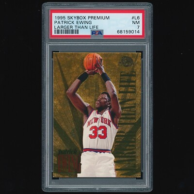 1995 Skybox Premium Larger Than Life L6 Patrick Ewing PSA 7 Low Pop | eBay