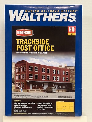 Walthers Cornerstone HO Trackside Post Office Model Kit 933-4063 "" | eBay