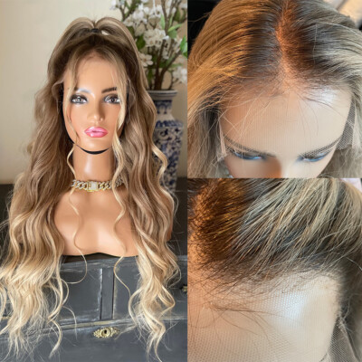 Dirty Blonde 100% Virgin Human Hair Wig 13x4 Lace Front Wig for Women ...