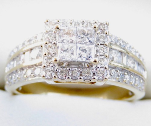 Genuine 1.00ct Diamond Ring In 9K Yellow Gold | eBay