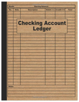 Checking Account Ledger Large Checkbook Transaction Register Balance ...