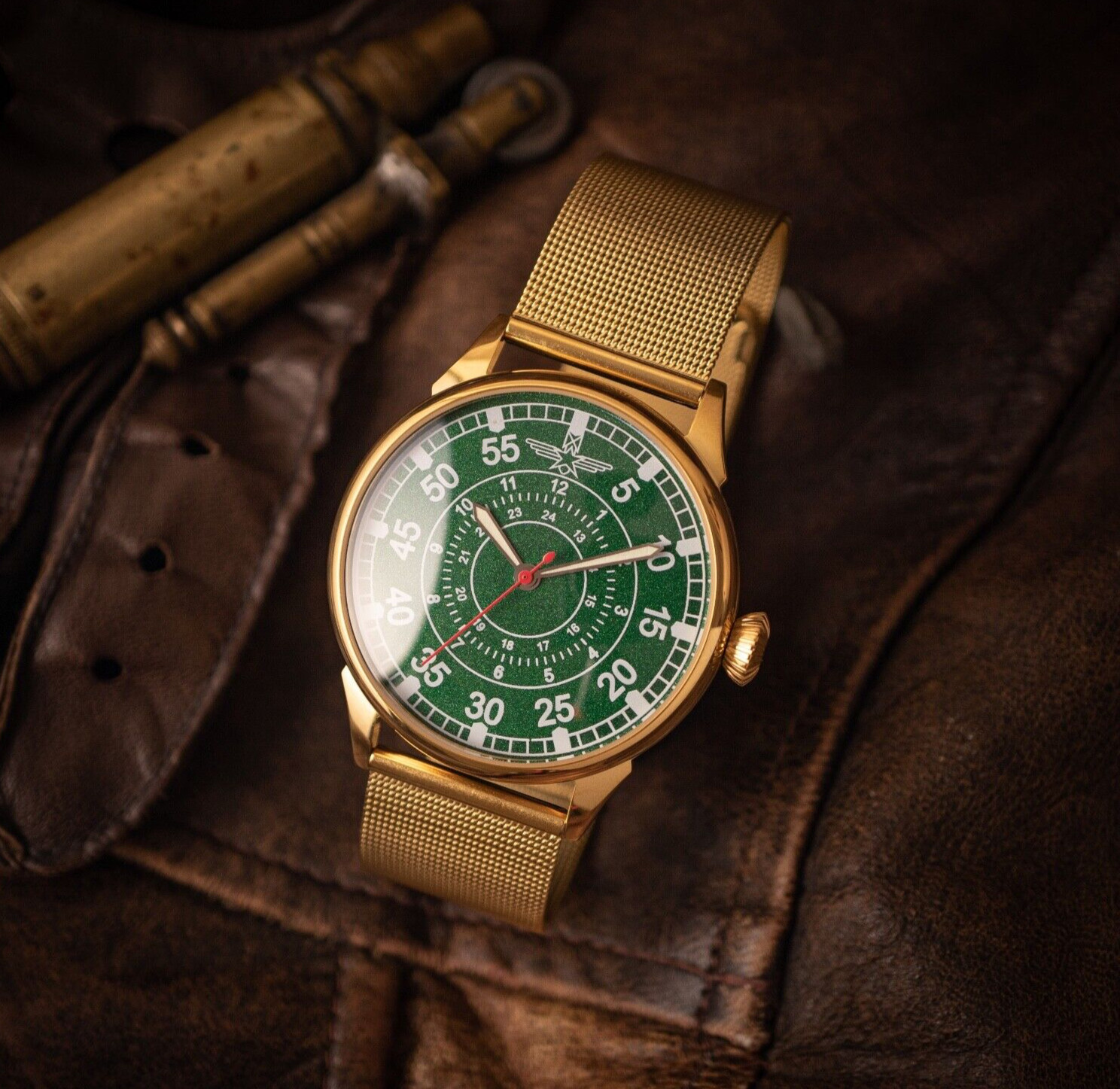 Soviet military, dial green watch, USSR wristwatch, … - Gem