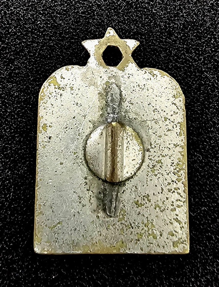 Vintage Hebrew Jews Judaica Brooch / Silver Pendant Shape Star of David ...