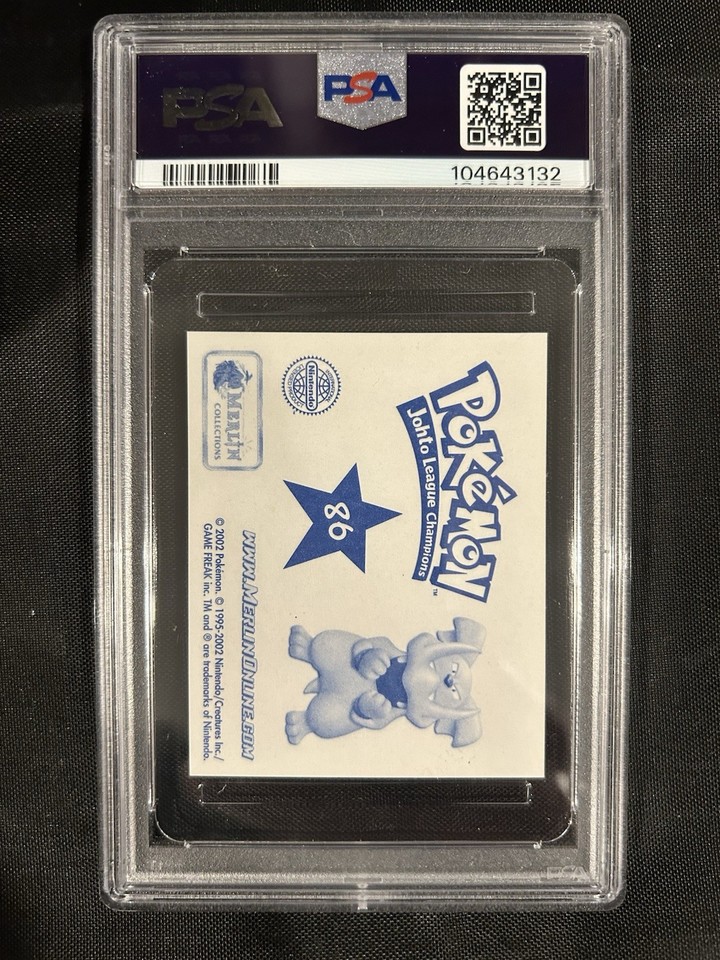 2002 Pokemon Merlin 5 Johto League Champions Tyranitar Sticker #86 ...