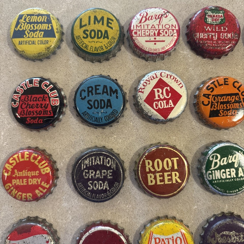 Lot of 31 Vintage Cork Soda Pop Bottle Caps Root Beer Cola Pepsi Sprite ...