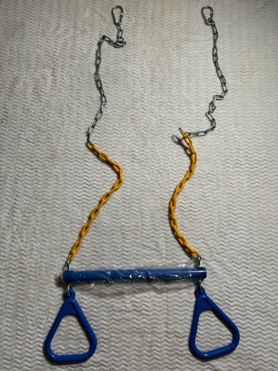 Indoor Trapeze Bar Wooden Trapeze With Plastic Gym Rings Trapeze Swing