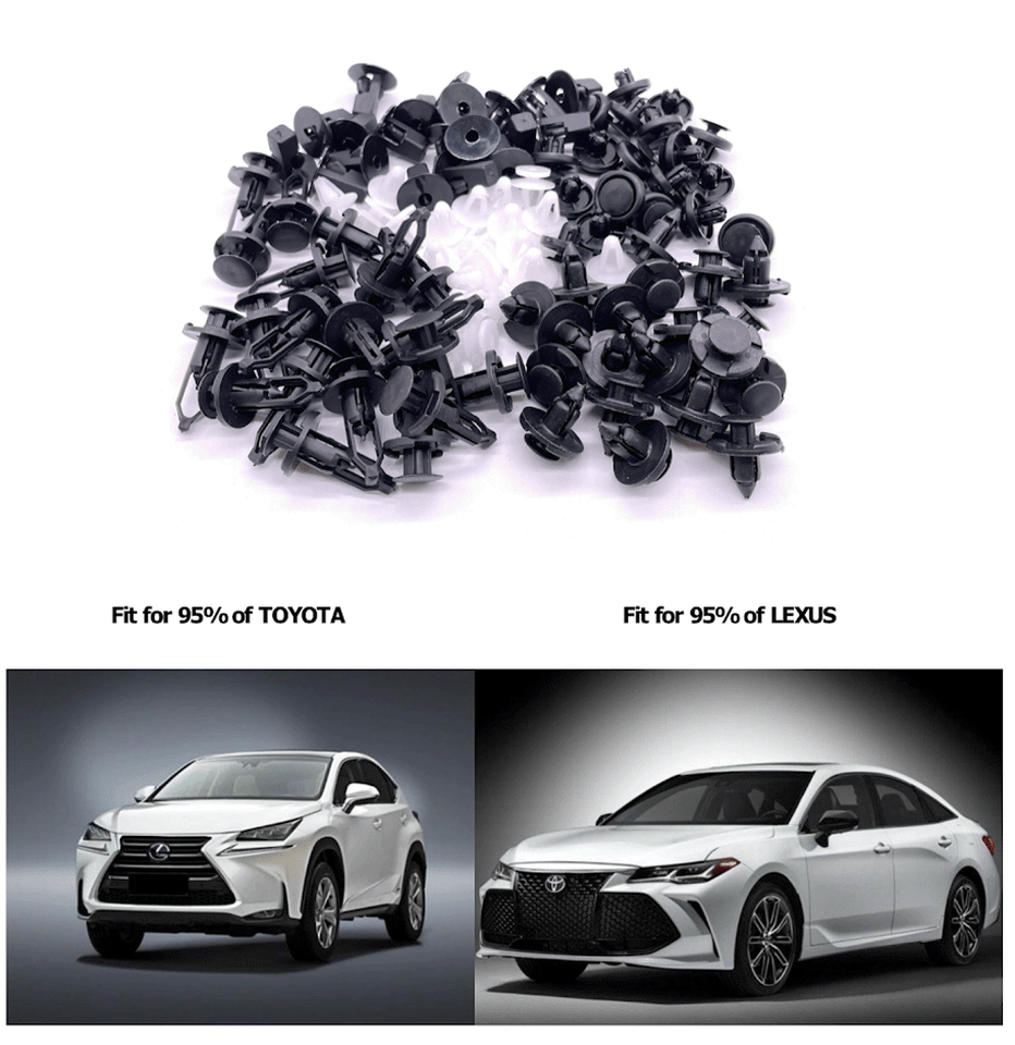 120PCS Clips & Pins Fender Liner & Bumper Cover Retainer Rivets For ...