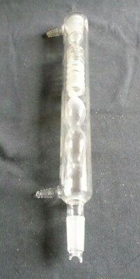 Aldrich Hartzler 24/40 3-Bulb & Spiral Condenser, 16 1/2" H, Damaged ...