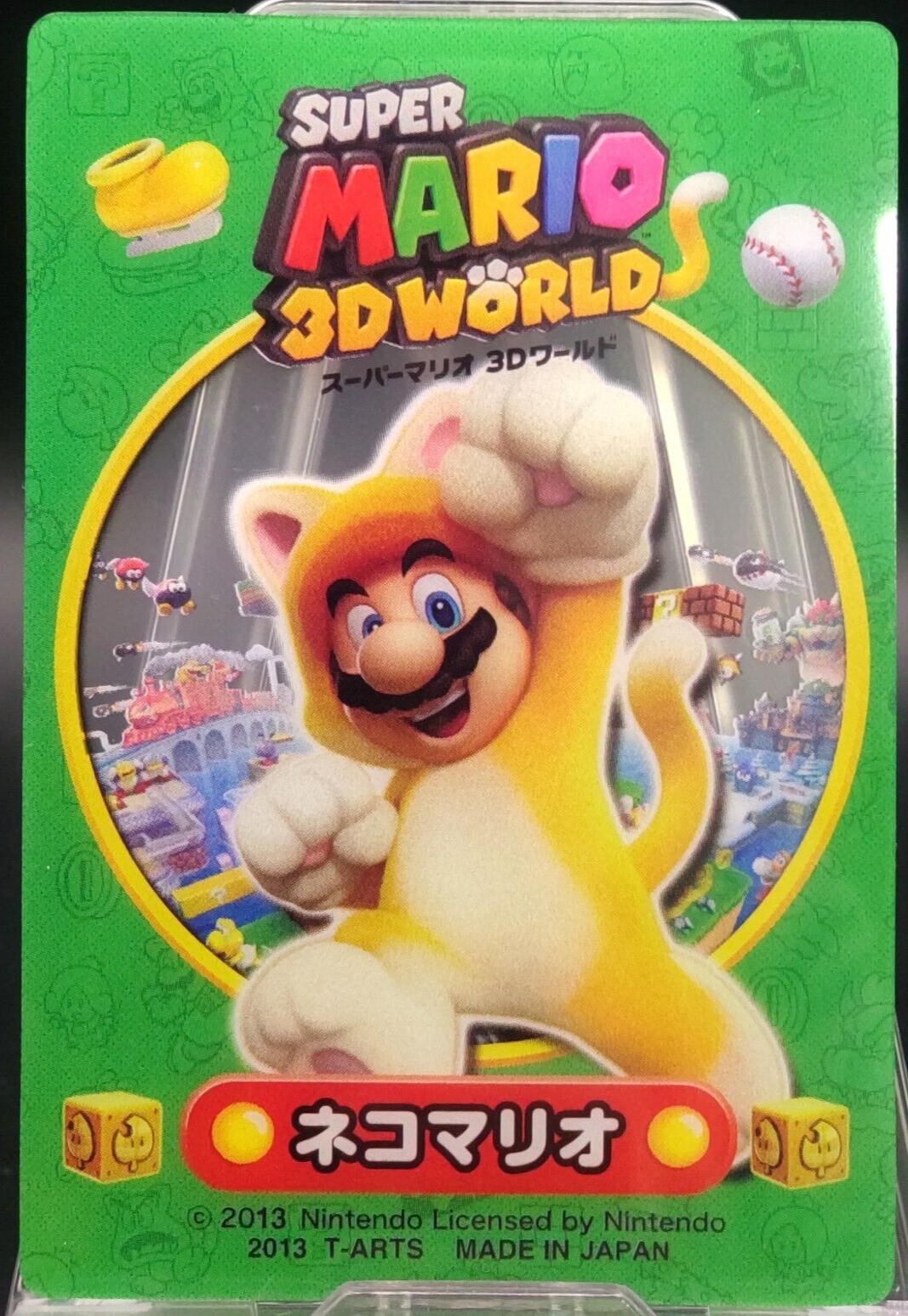 Cat Mario Super Mario Bros 3D Worlds Vintage Plastic Card Nintendo ...