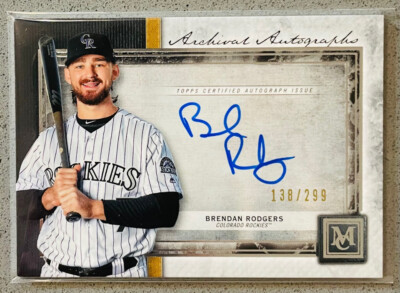 2020 Topps Museum Baseball MLB #AA-BRO Brendan Rodgers /299 Archival ...